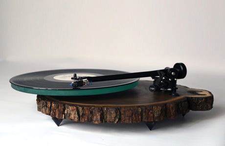Turntables made from real Tree Trunks - IGNANT