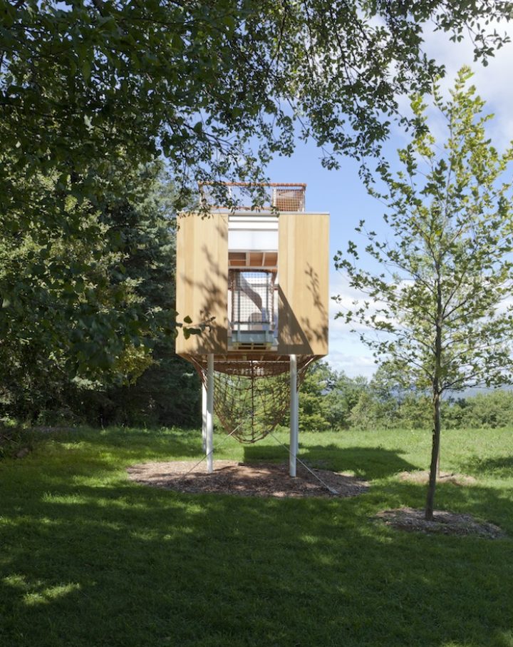 The Playful Tree House With A Slide And Climbing Net - IGNANT
