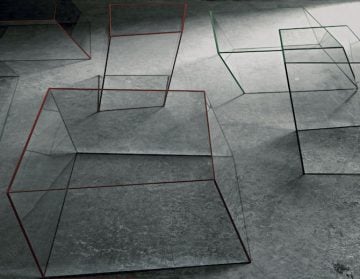 Tilted Glass Tables By Piero Lissoni - IGNANT