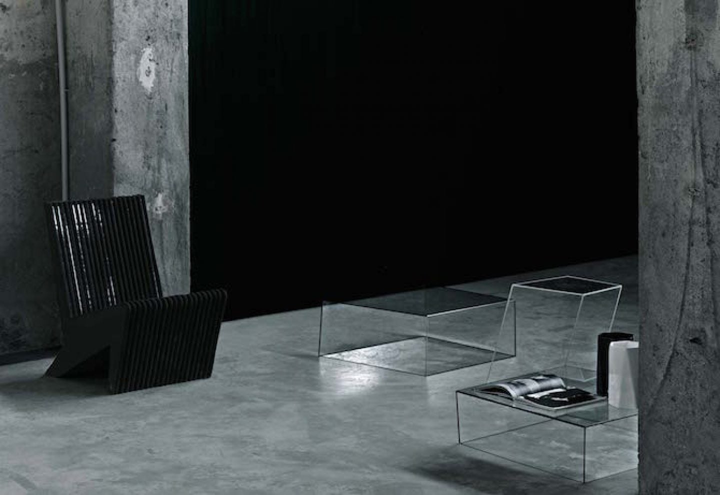 Tilted Glass Tables By Piero Lissoni - IGNANT