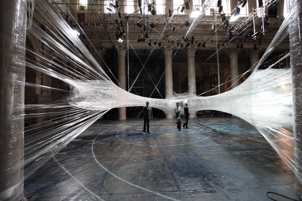 Giant Spider Webs Woven From Tape And String | iGNANT.com