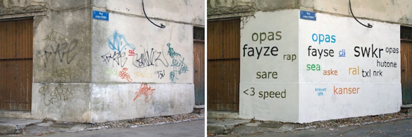 An Artist Re-Writes Graffiti Into Generic Text - IGNANT