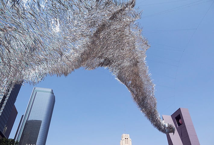 Patrick Shearn Floated A Liquid Shard Over An LA Square - IGNANT