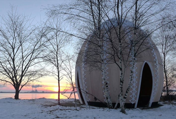A Temporary Tent With A Fireplace - IGNANT