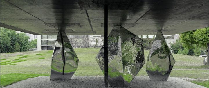 A Pavilion Propped Up By Rocks Of Steel - IGNANT