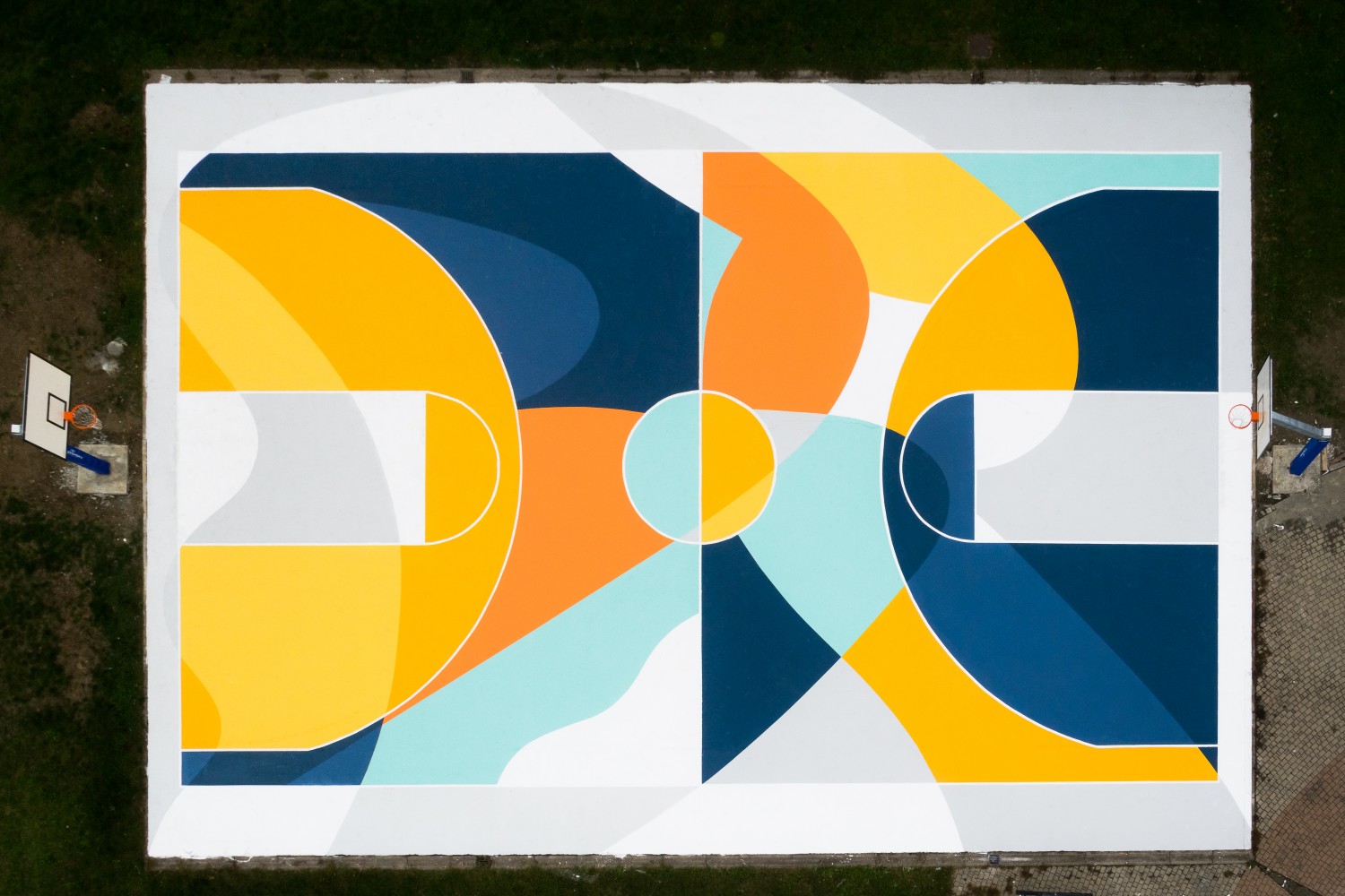 An Artistic Take On Basketball Court By Artist Gue - IGNANT