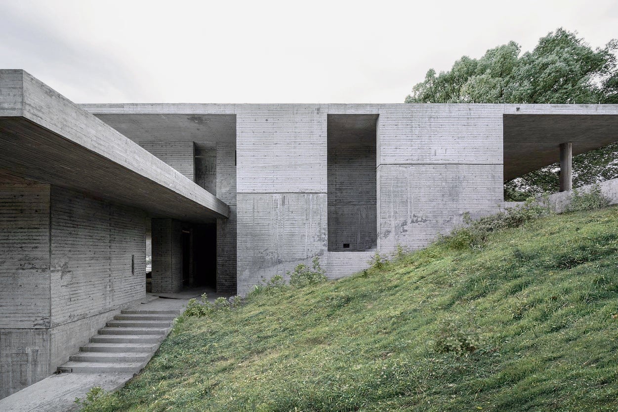 A Spectacular Concrete Tea House With River Views In China - IGNANT