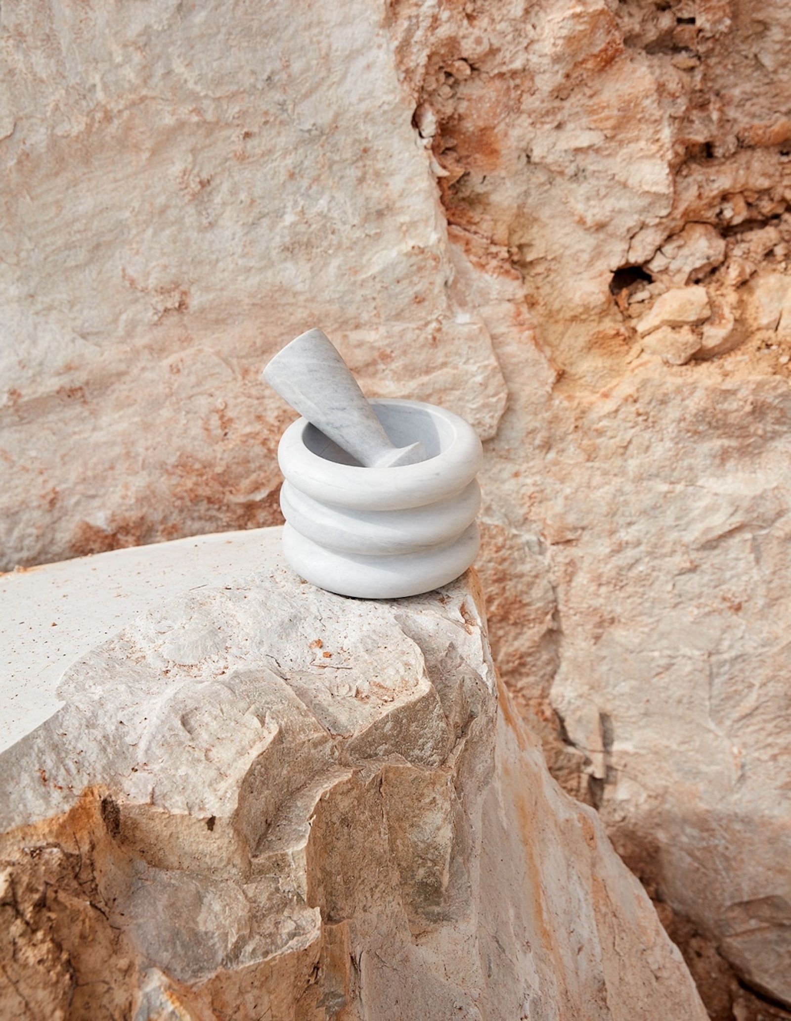 A Collection Of Bespoke Marble Pieces Shot In A Rural Quarry In Greece ...