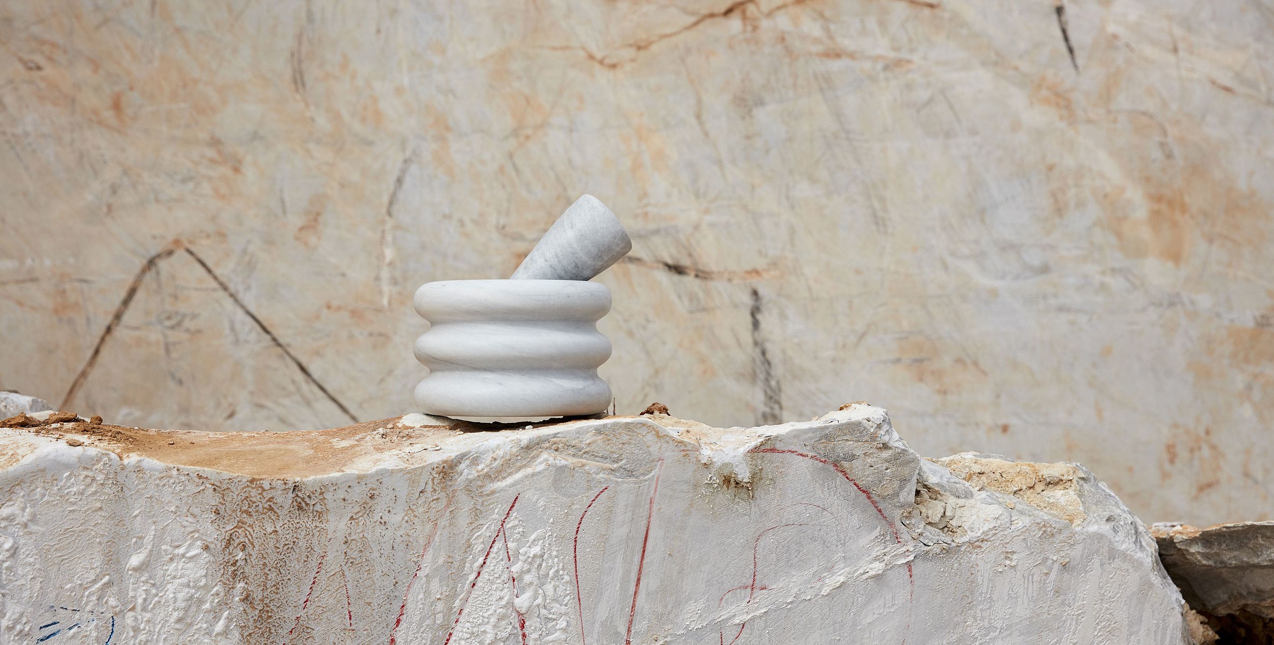 A Collection Of Bespoke Marble Pieces Shot In A Rural Quarry In Greece ...