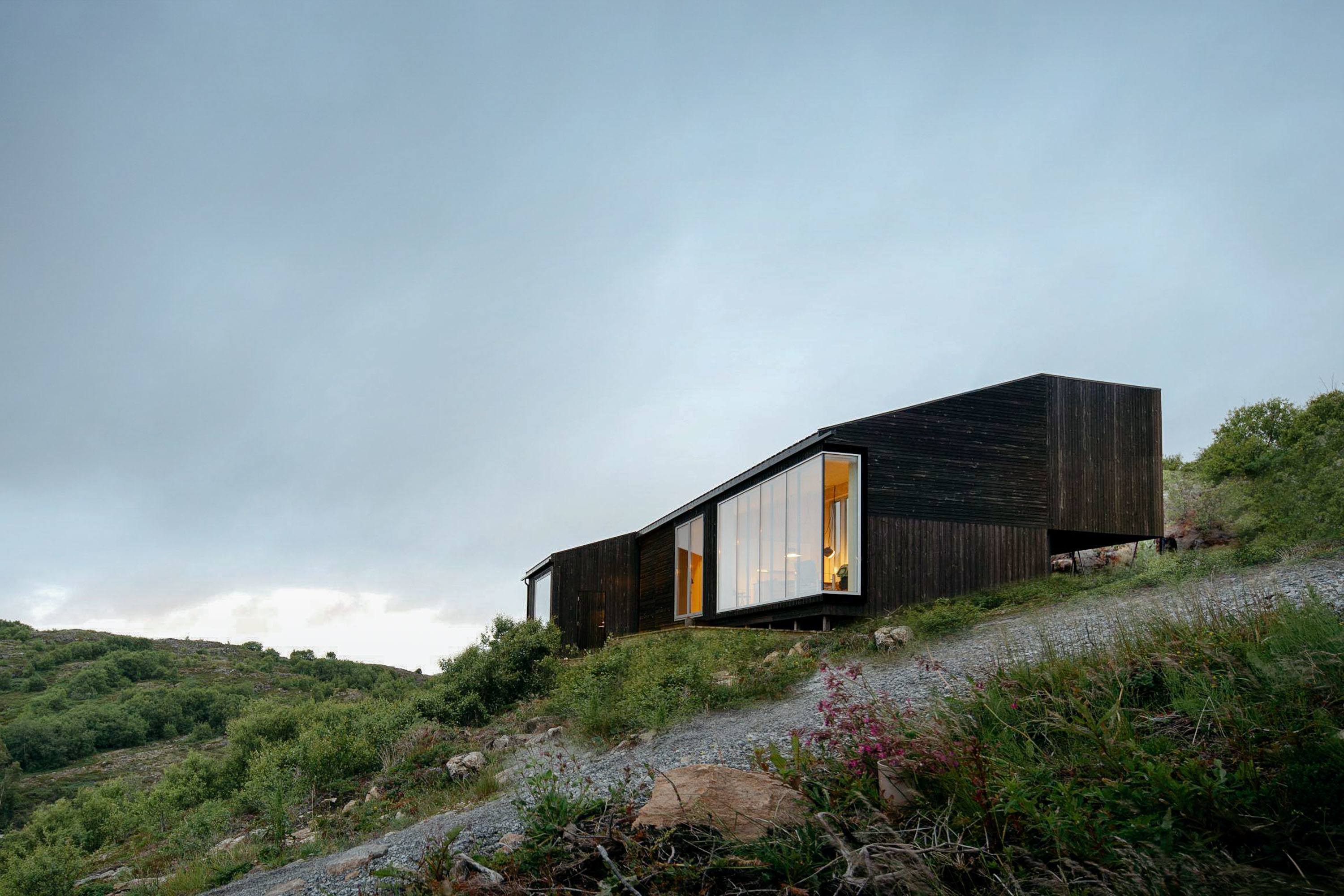 The Stokkøya Cabin Sits Settled Into The Hillside Of A Remote Norwegian ...