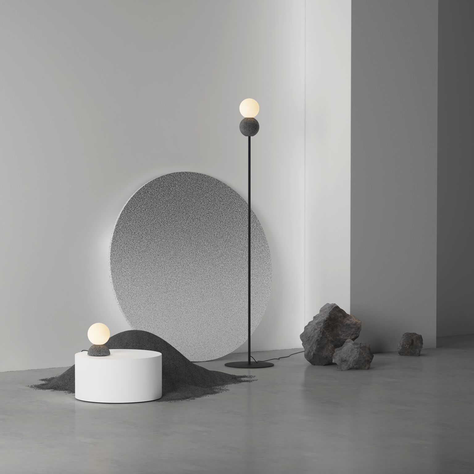David Pompa’s Origo Light Collection Combines Volcanic Rocks With Opal ...