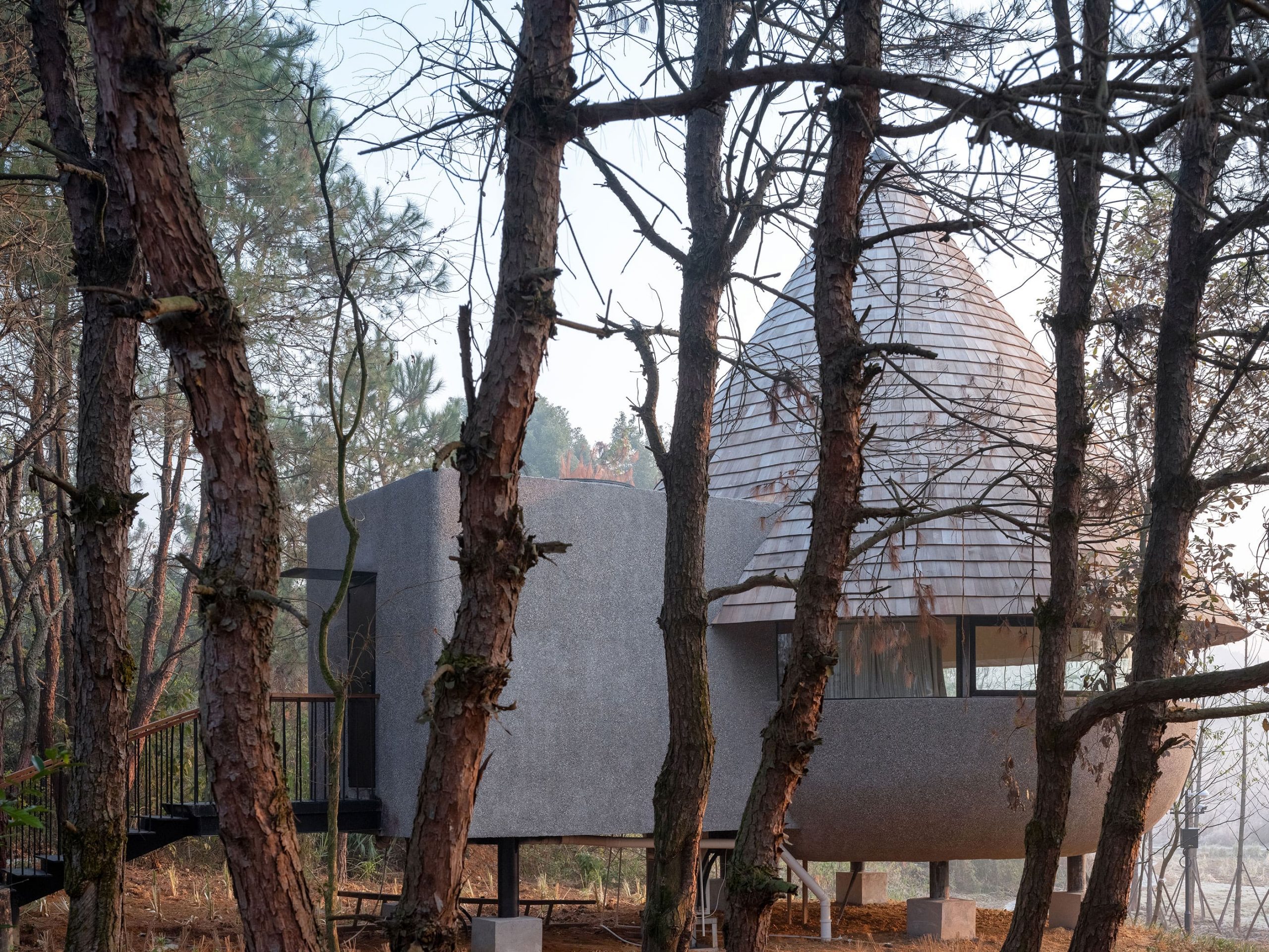 ZJJZ Atelier Designs A Mushroom-Shaped Guest House In The Middle Of A ...