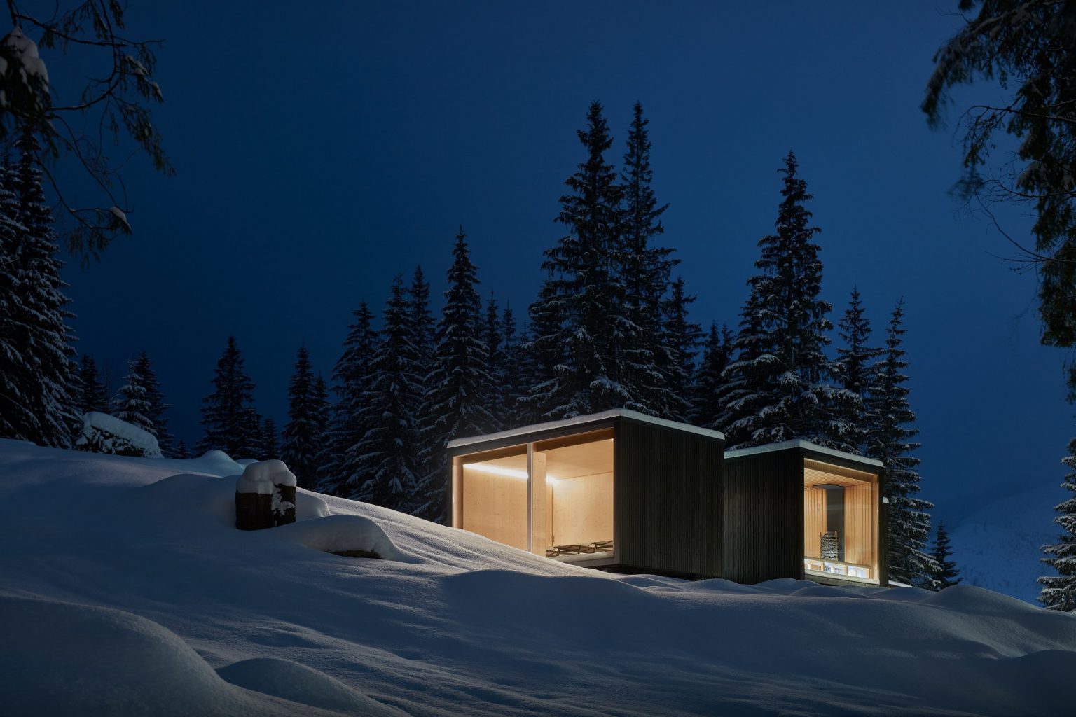 Ark Shelter’s Minimal Cabins In The Snow-Covered Mountains Of Slovakia ...
